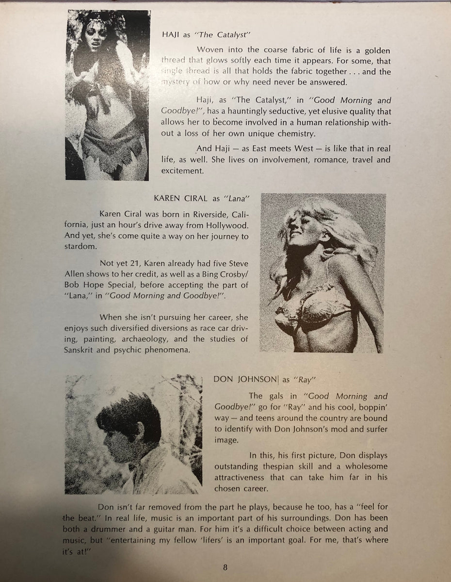 GOOD MORNING...AND GOODBYE! - MOVIE PRESSBOOK – GrevilleRecords