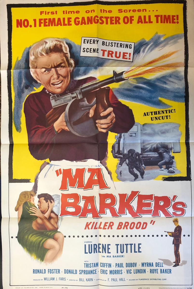 MA BARKER'S KILLER BROOD - (USED) MOVIE POSTER – GrevilleRecords