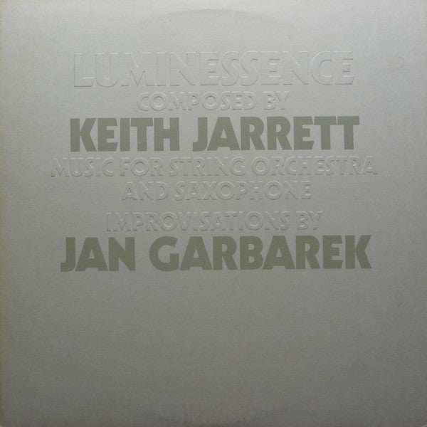 KEITH JARRETT & JAN GARBAREK - LUMINESSENCE (USED VINYL 1975 US M-/VG+ – GrevilleRecords