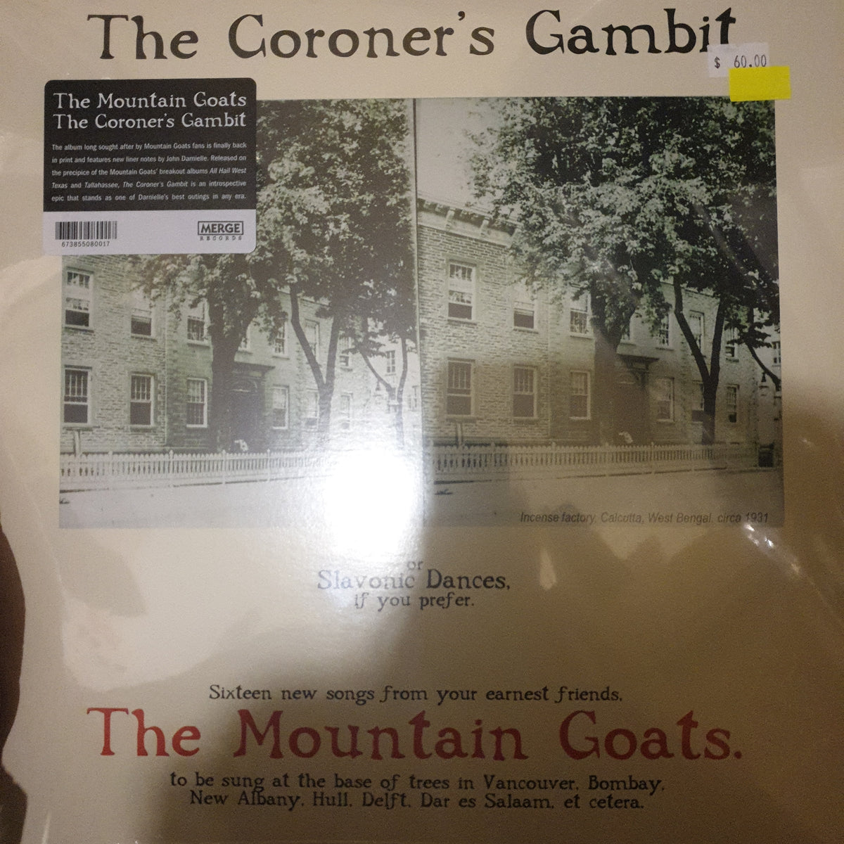 MOUNTAIN GOATS - THE CORONERS GAMBIT VINYL – GrevilleRecords