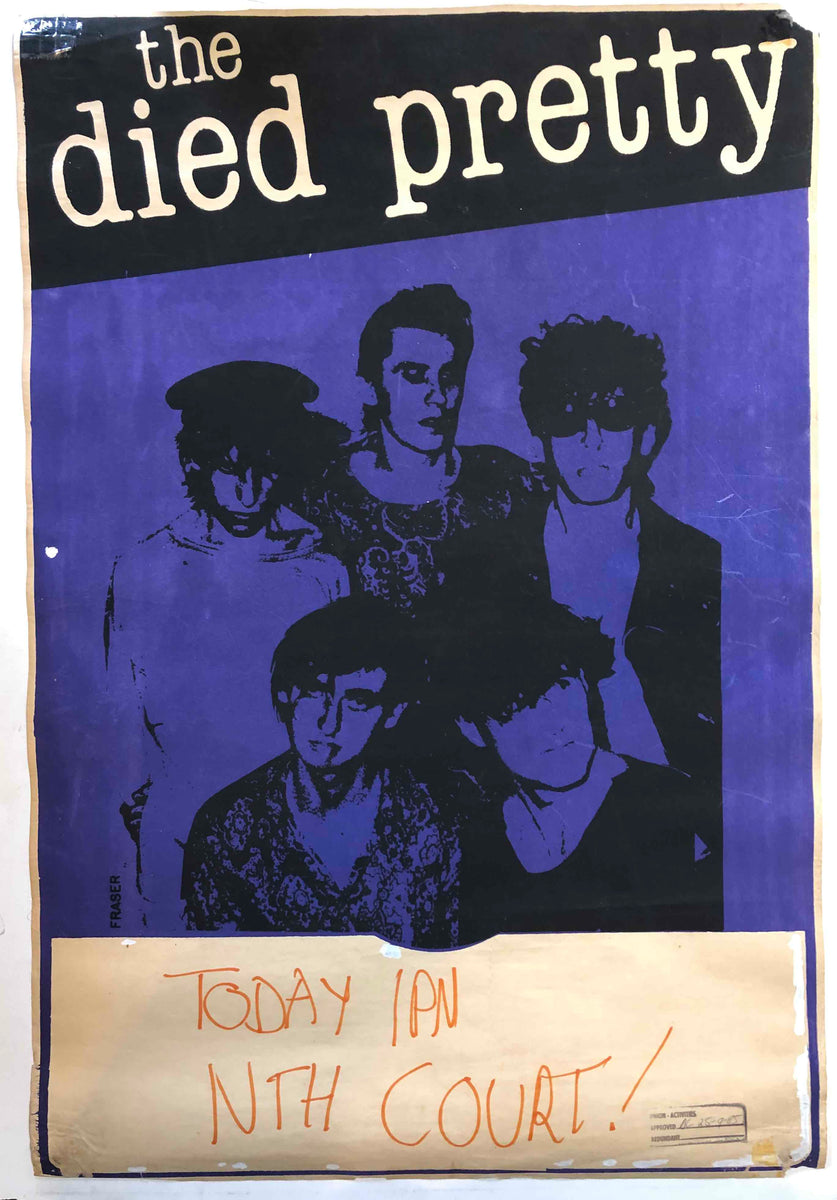 DIED PRETTY - MELB UNI (USED) GIG POSTER – GrevilleRecords