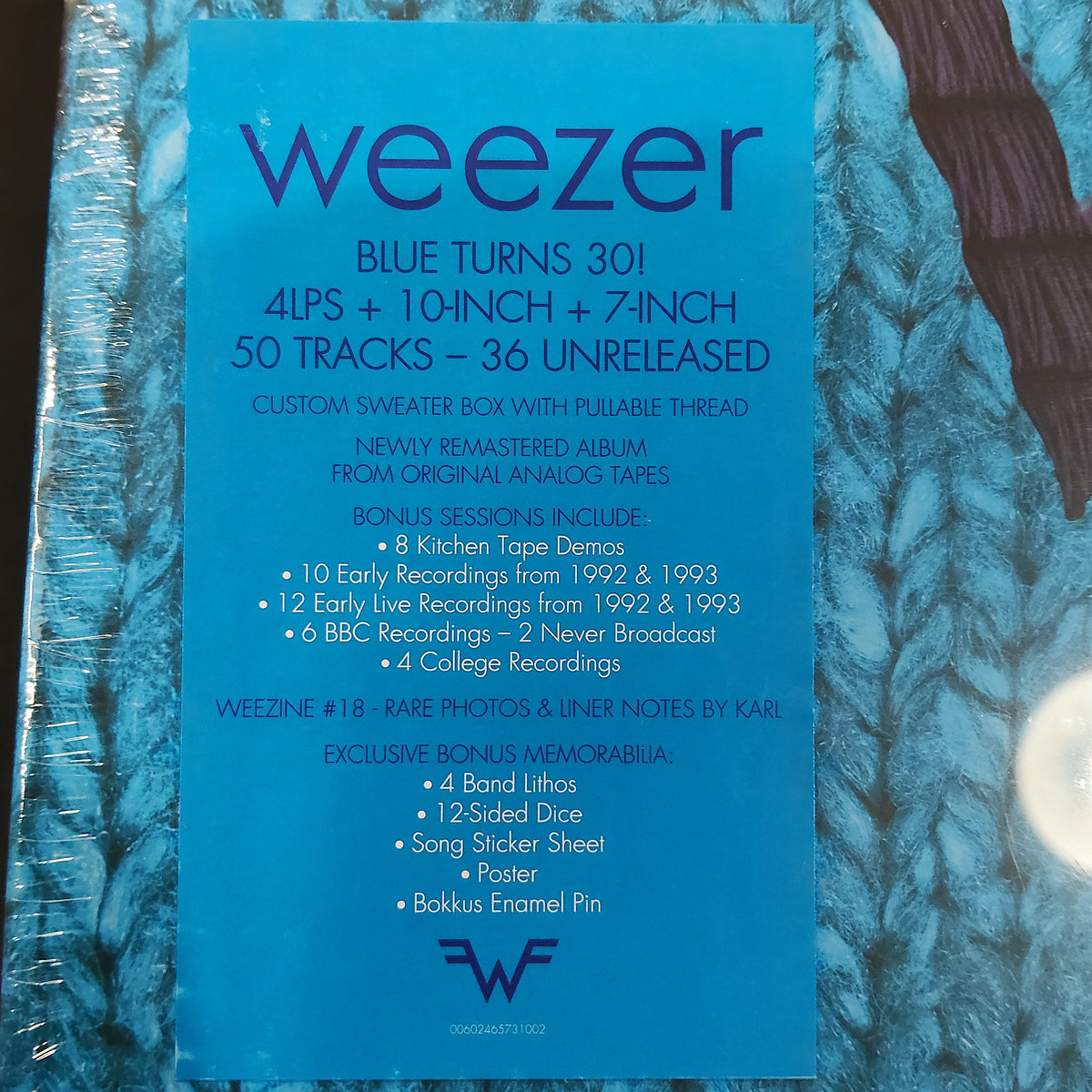 WEEZER - BLUE 30TH ANNIVERSARY BOX SET (4LPS + 10" + 7") – GrevilleRecords