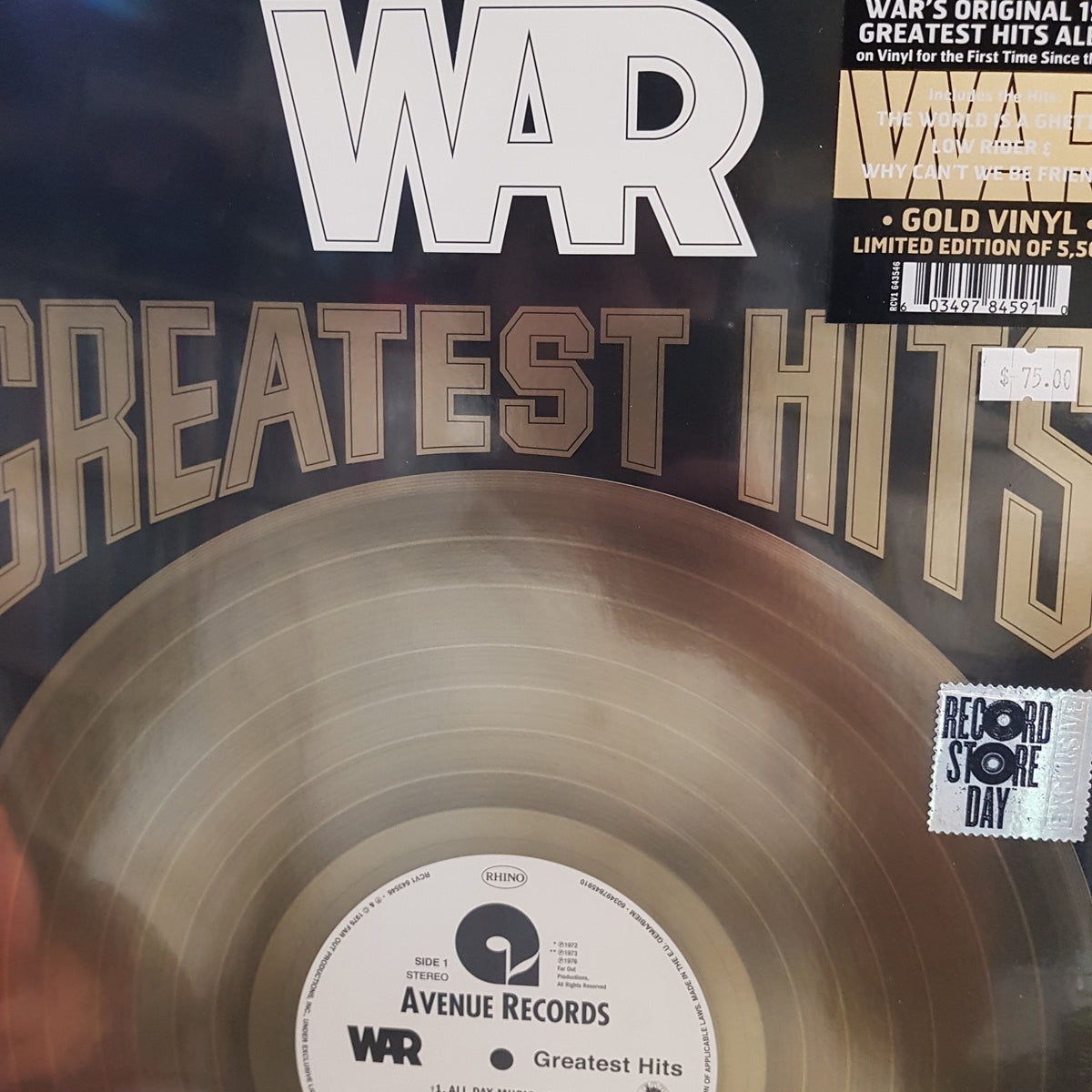 WAR - GREATEST HITS (GOLD COLOURED) VINYL RSD – GrevilleRecords