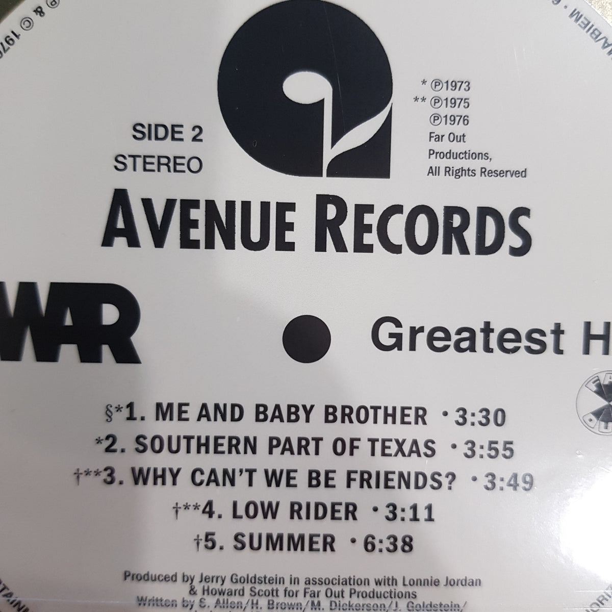 WAR - GREATEST HITS (GOLD COLOURED) VINYL RSD – GrevilleRecords