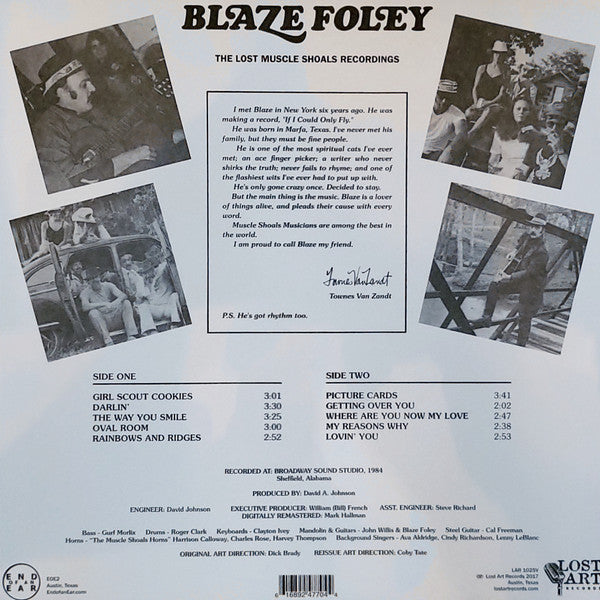 BLAZE FOLEY - THE LOST MUSCLE SHOALS RECORDINGS VINYL – GrevilleRecords